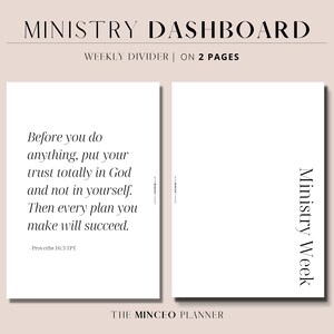 Weekly Faith-based Planner on One Page, Printable Weekly Planning ...