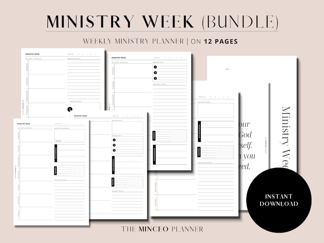 Weekly Faith-based Planner on One Page, Printable Weekly Planning ...