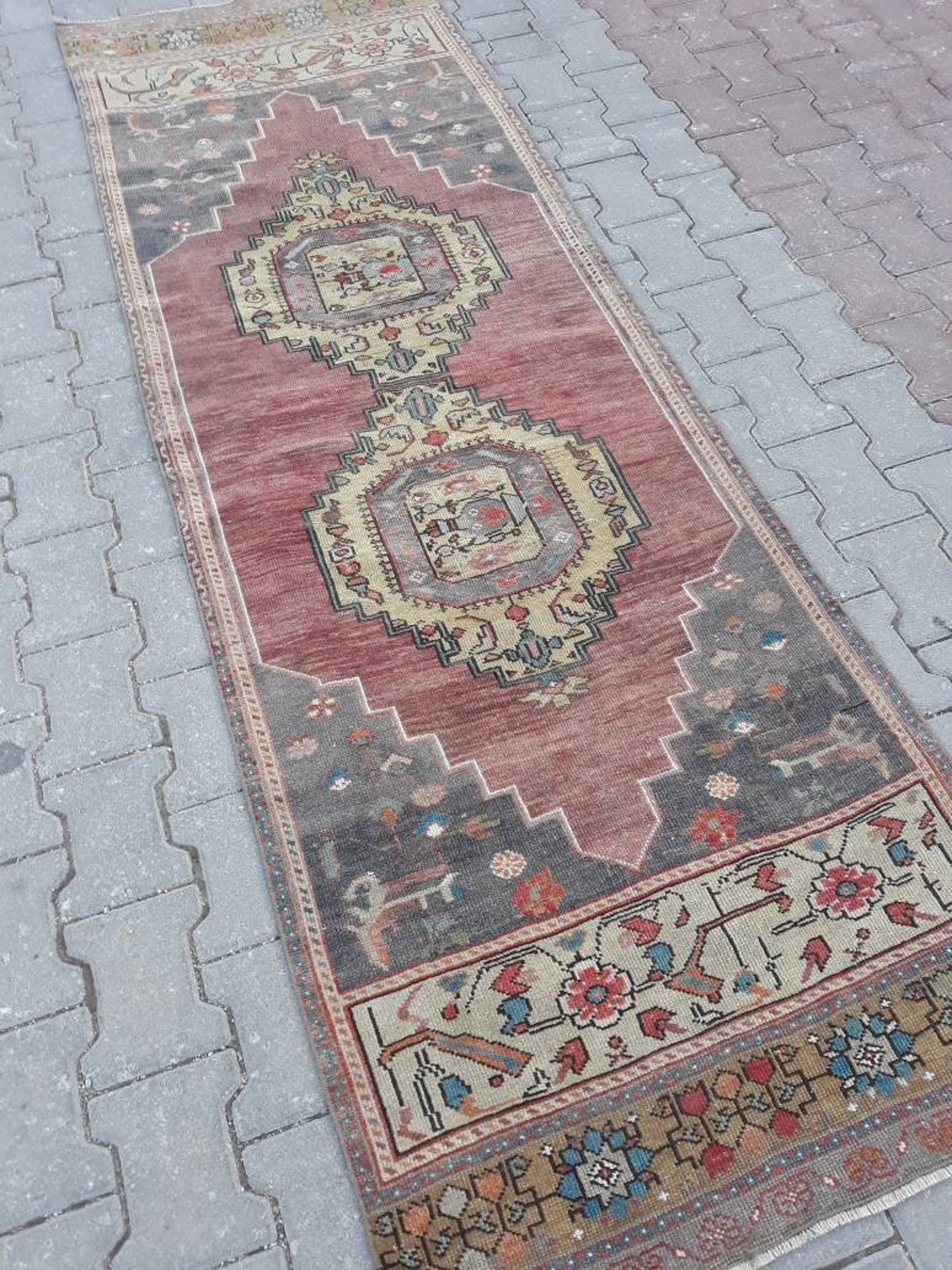 Antique Turkish Oriental Rug Modern Traditional Vintage Oushak | Etsy