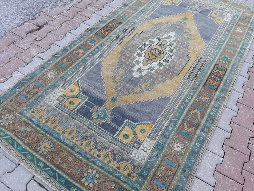 Oushak Rug / Oushak Saloon Rugs / Handmade Old Turkish Wool Rug ...