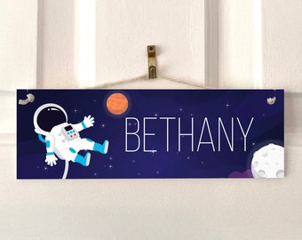 Personalised Space Door Sign Child's Room Sign Space Theme - Etsy