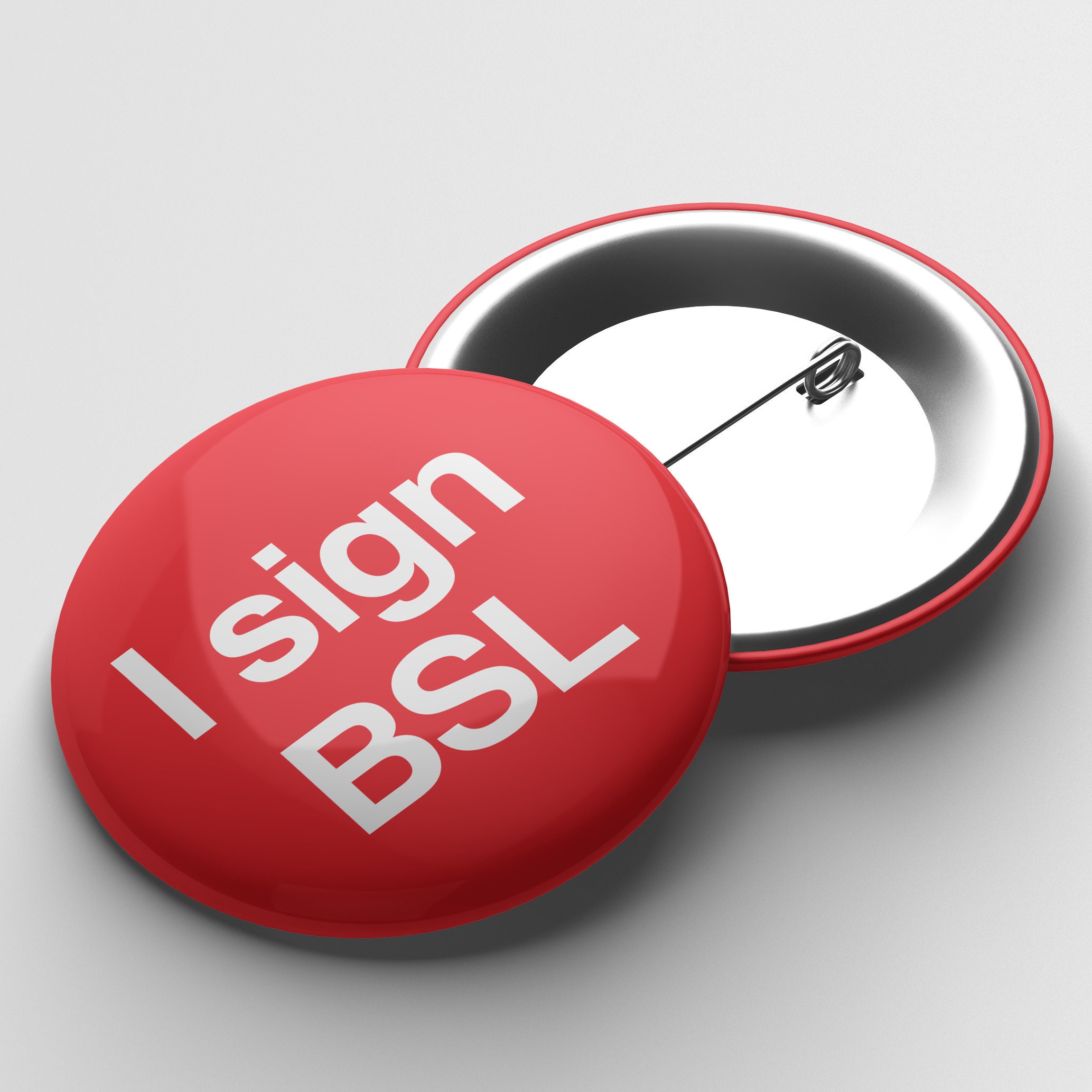 I Sign BSL Button Pin Badge - Etsy