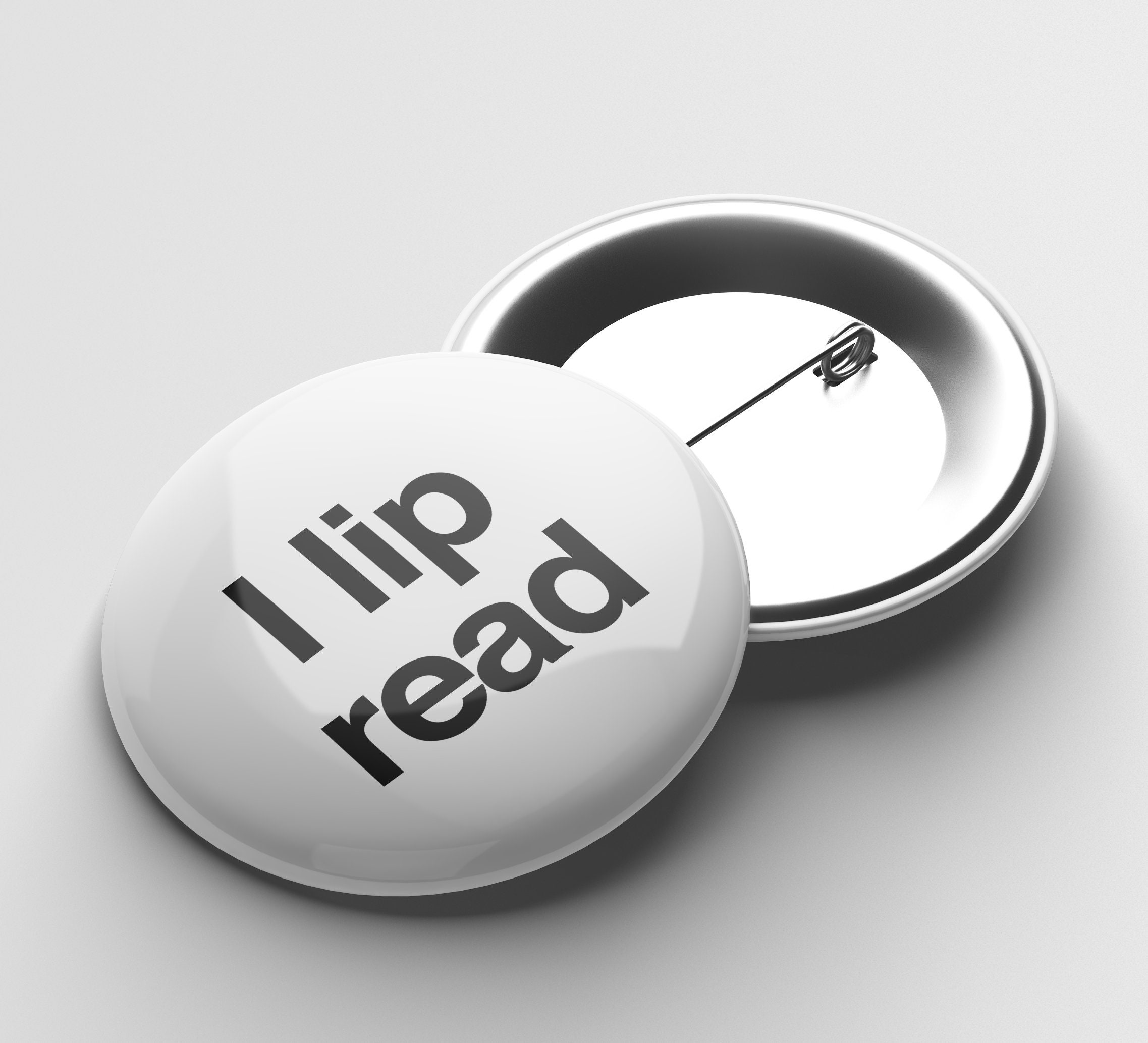 I Lip Read Button Badge - Etsy
