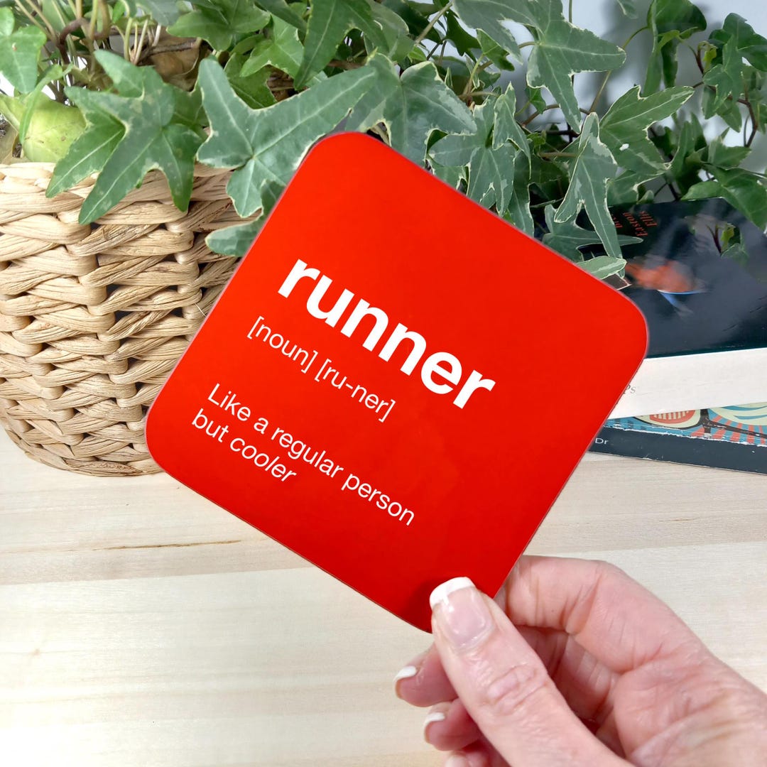 Runner (gender Neutral) Coaster - Etsy
