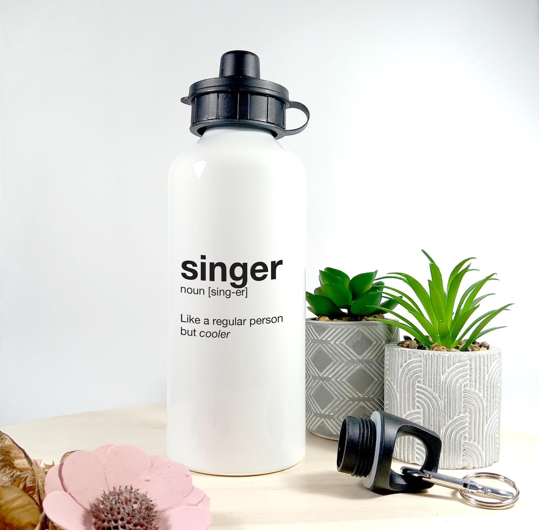 Singer (gender Neutral) Metal Water Bottle - Etsy
