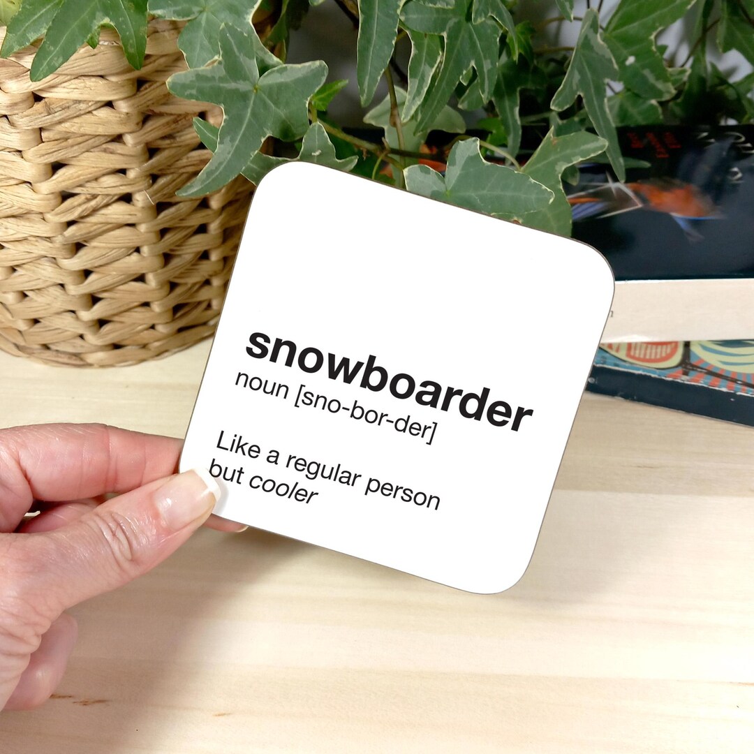 Snowboarder Drinks Coaster – Gift for Snowboarder – Stocking Filler ...