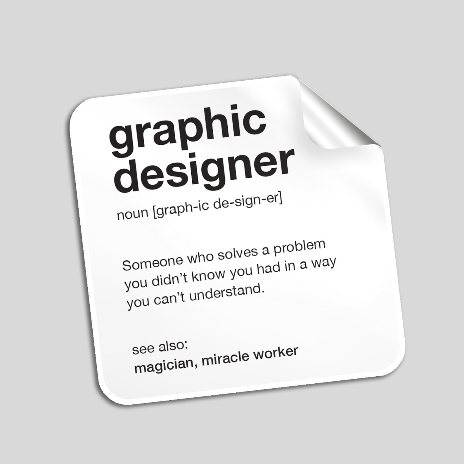 Graphic Designer Description Vinyl Sticker - Etsy UK
