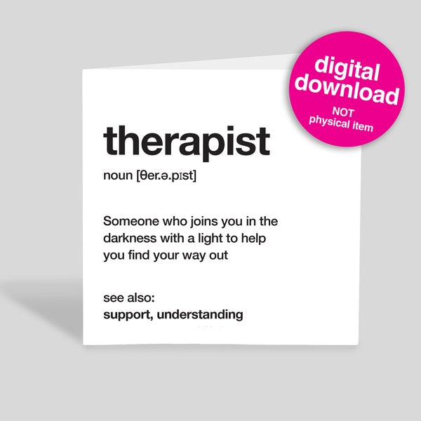 Therapist Card - Etsy