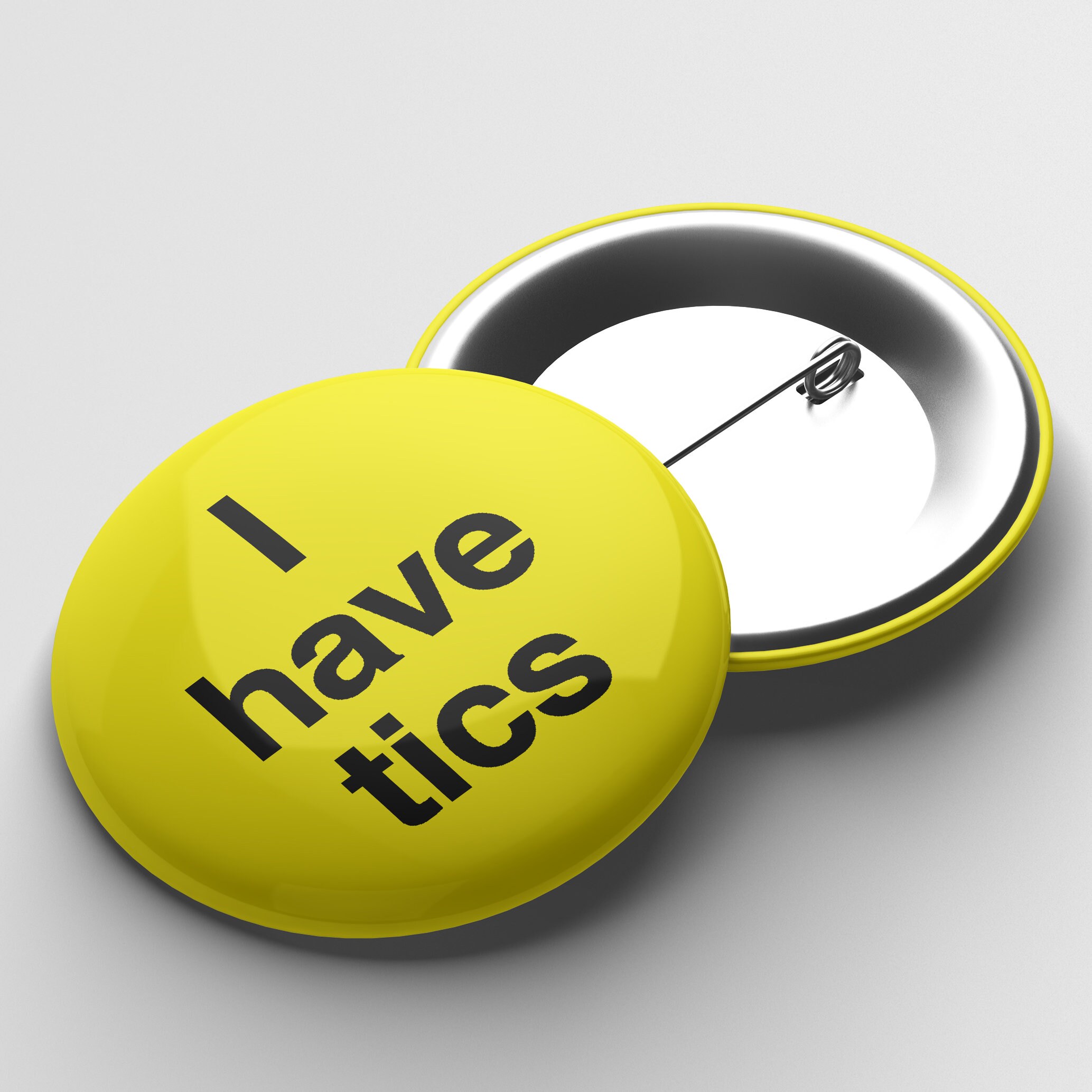 I have Tics Badge Button Pin | Etsy
