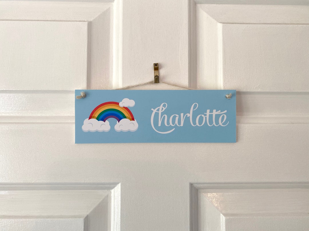 Rainbow Door Plaque - Personalised - Etsy