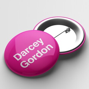 Name Badge Pin Button - Etsy
