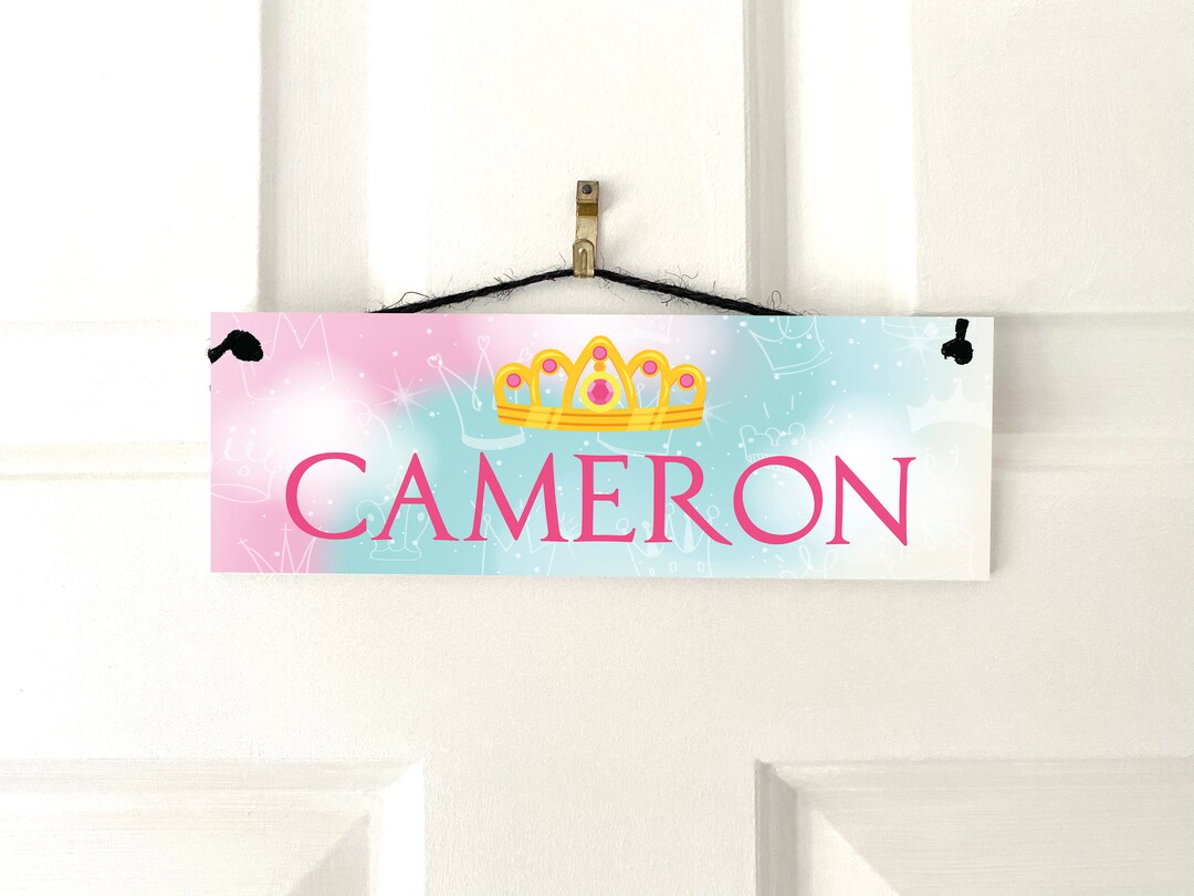 Personalised Princess Door Sign - Etsy