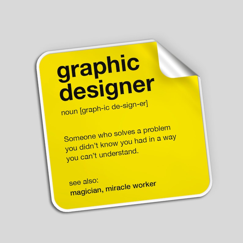 Graphic Designer Description Vinyl Sticker - Etsy UK