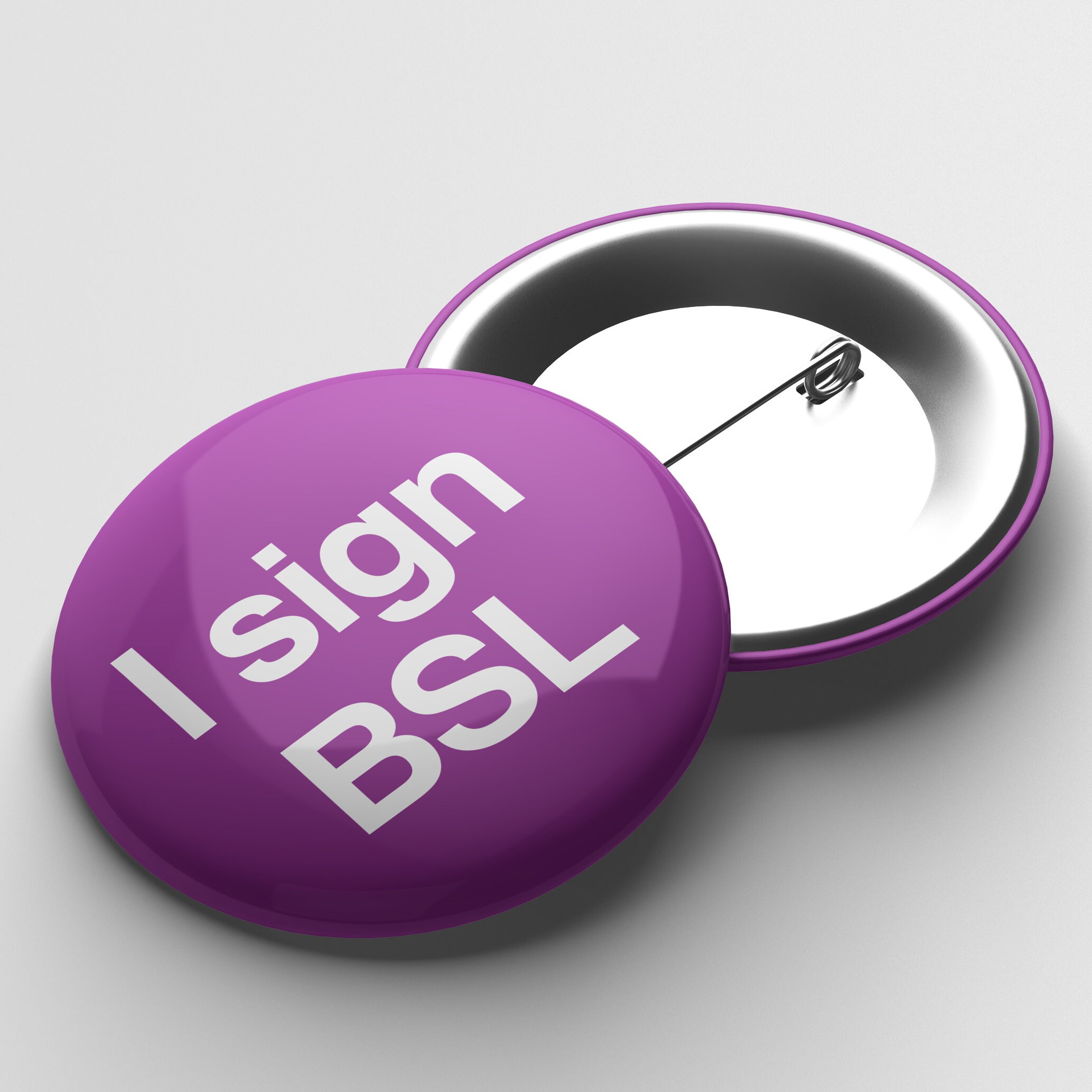 I Sign BSL Button Pin Badge - Etsy