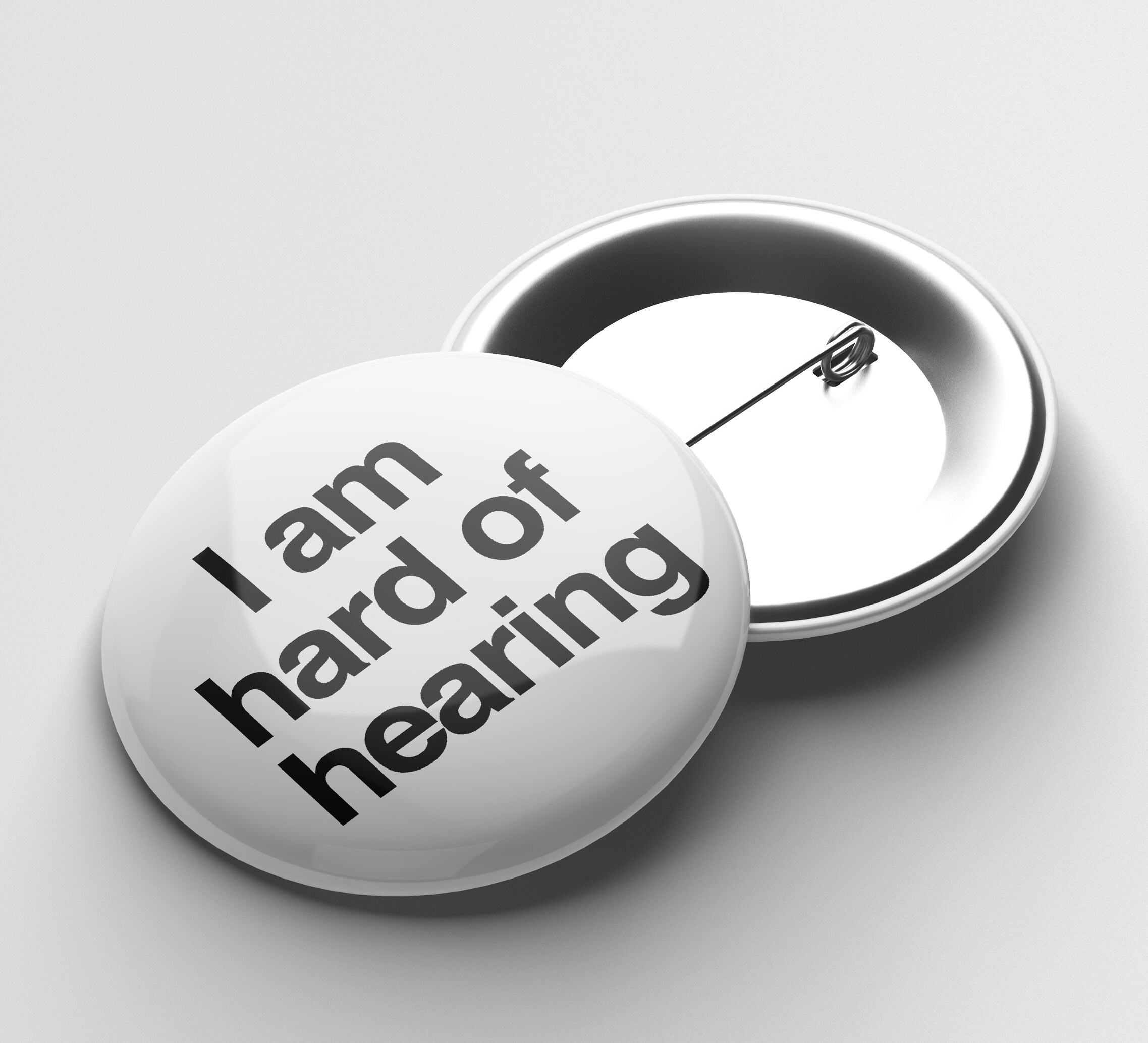 Hard of Hearing Button Badge - Etsy UK