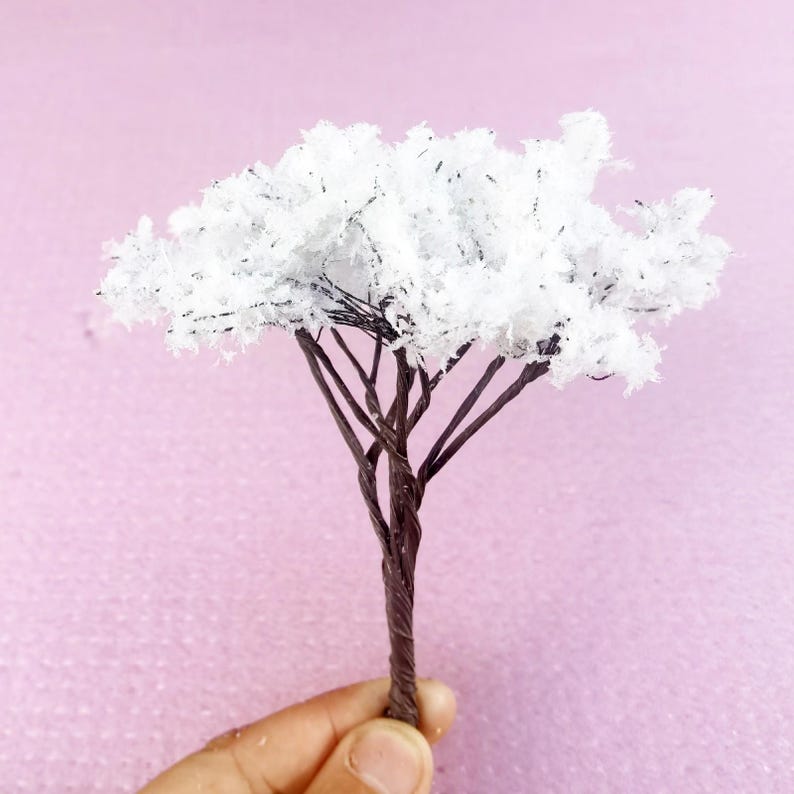 Sakura Wire Tree Model (set of 2): Miniature Diorama Decoration - Etsy