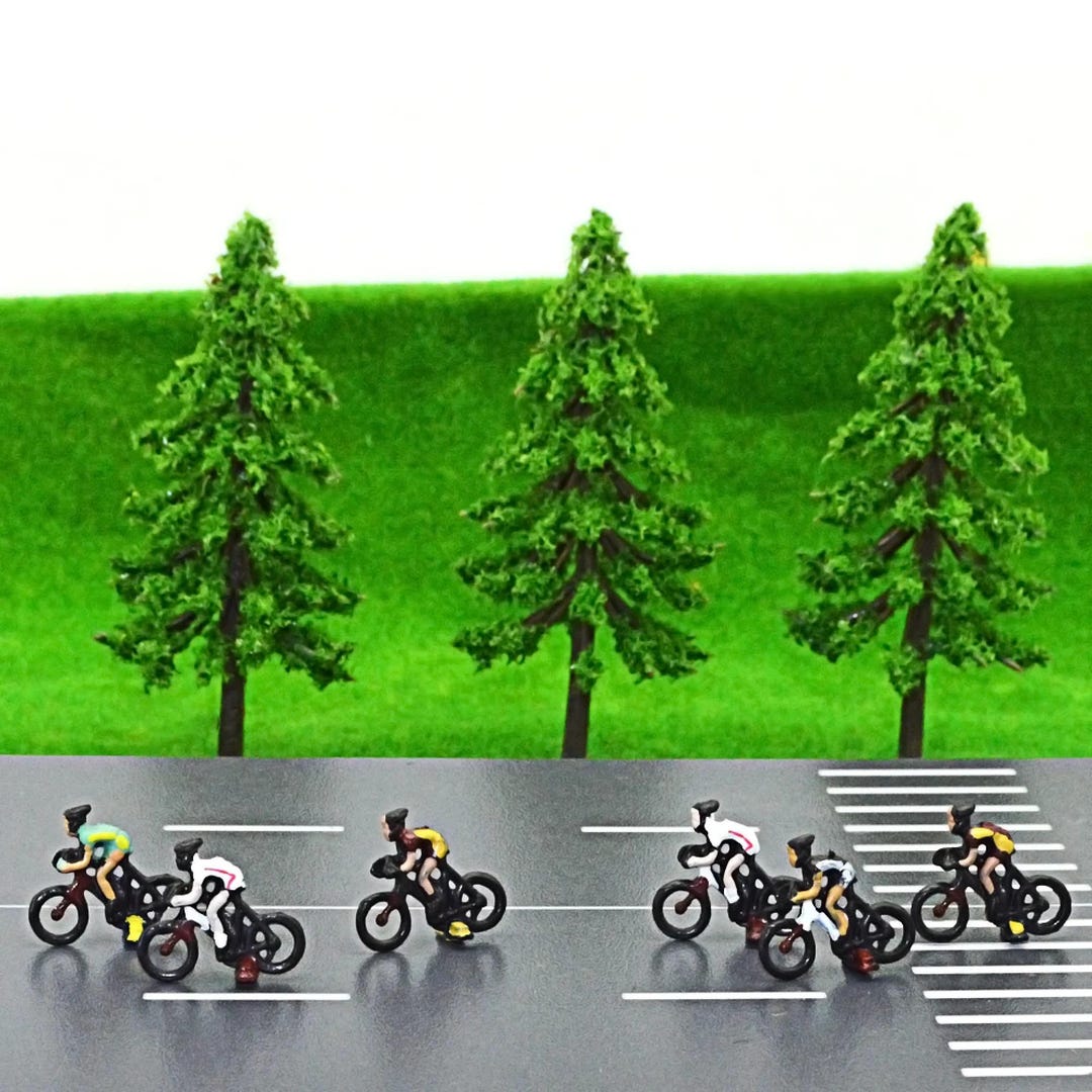 Miniature Cyclists – 1:87 HO Scale Painted Figures (5PCS) for Dioramas ...