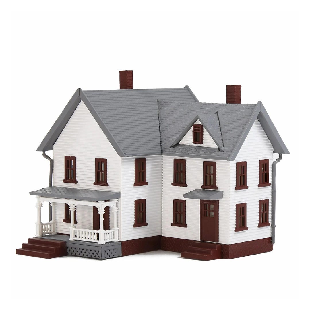 N Scale Model House Kit: Two-story Dwelling With Porch - Etsy