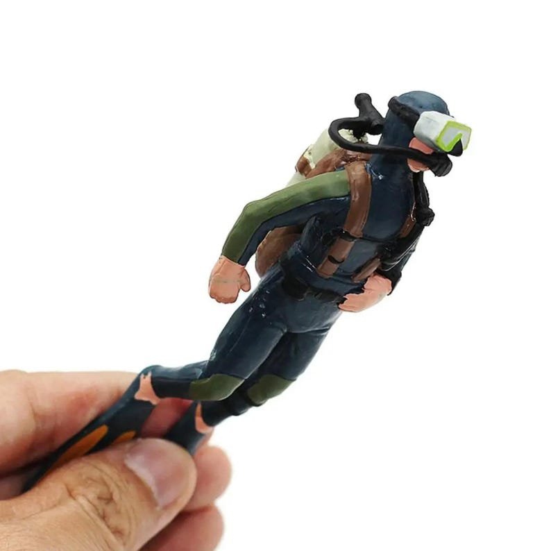 Miniature Diver Doll: Ocean Diorama Model, Collectible Action Figure - Etsy