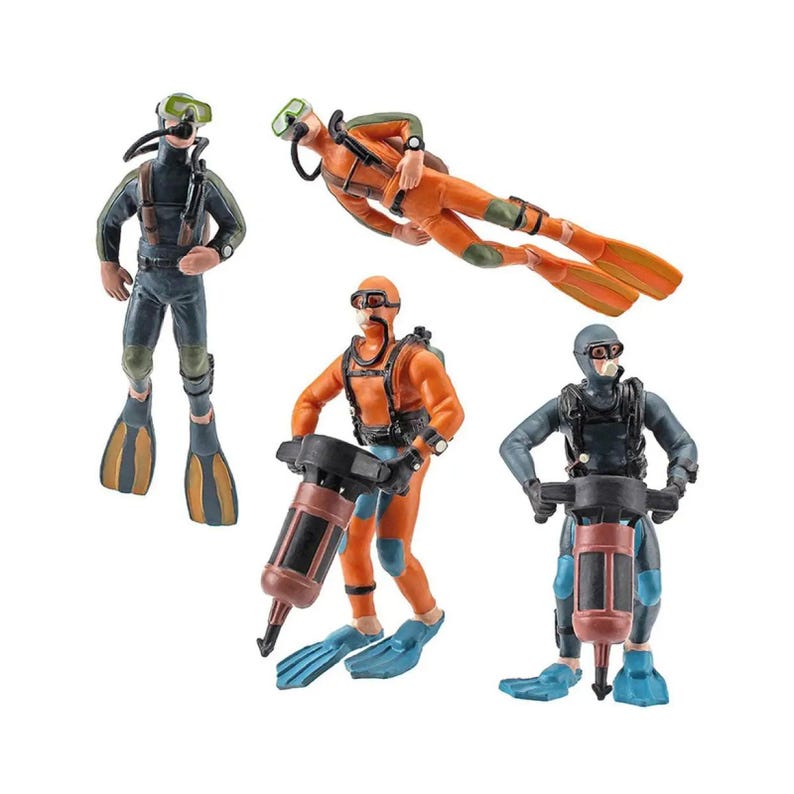 Miniature Diver Doll: Ocean Diorama Model, Collectible Action Figure - Etsy