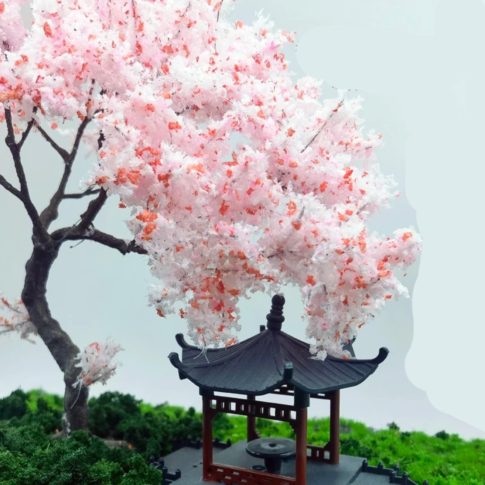 Miniature Cherry Blossom Tree Model: Handmade Diorama & Fairy Garden ...