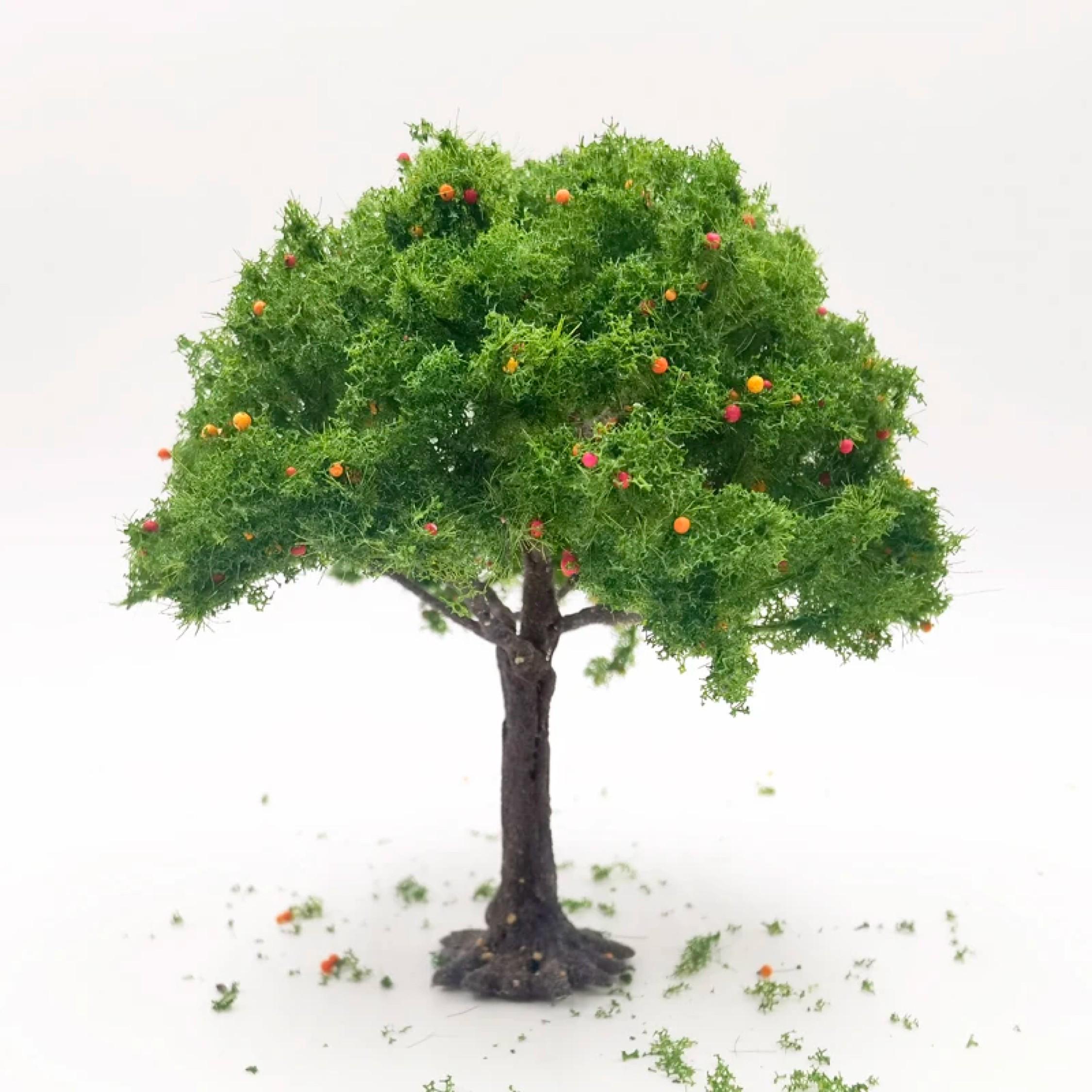 Miniature Fruit Tree Model: Dollhouse, Diorama, Train Scenery (10/15 ...