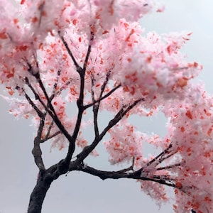 Miniature Cherry Blossom Tree Model: Handmade Diorama & Fairy Garden ...