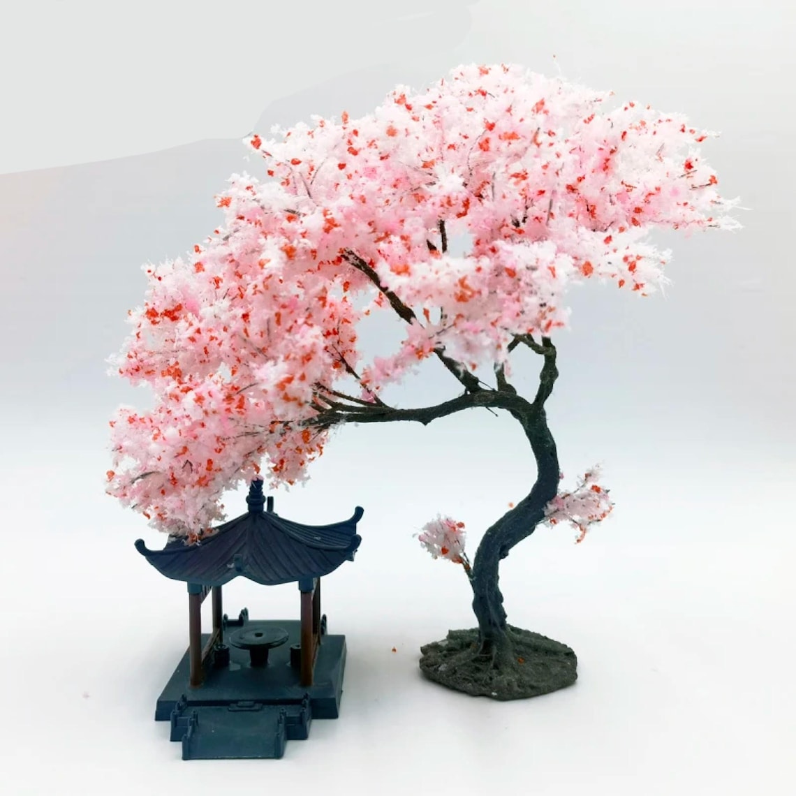 Miniature Cherry Blossom Tree Model: Handmade Diorama & Fairy Garden ...