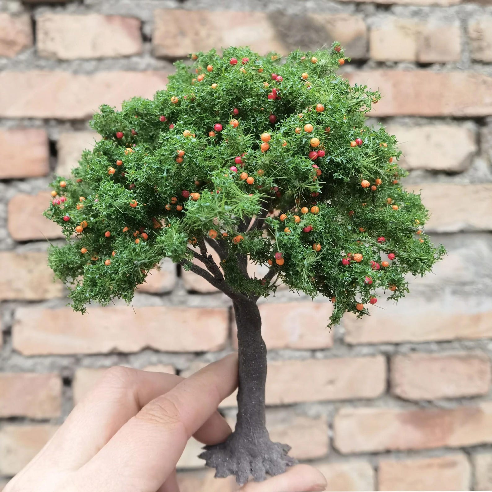 Miniature Fruit Tree Model: Dollhouse, Diorama, Train Scenery (10/15 ...