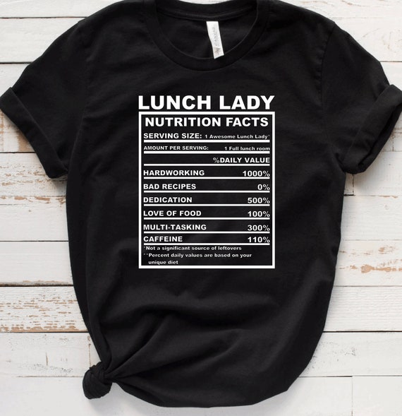 Lunch Lady Nutrition Label T Etsy