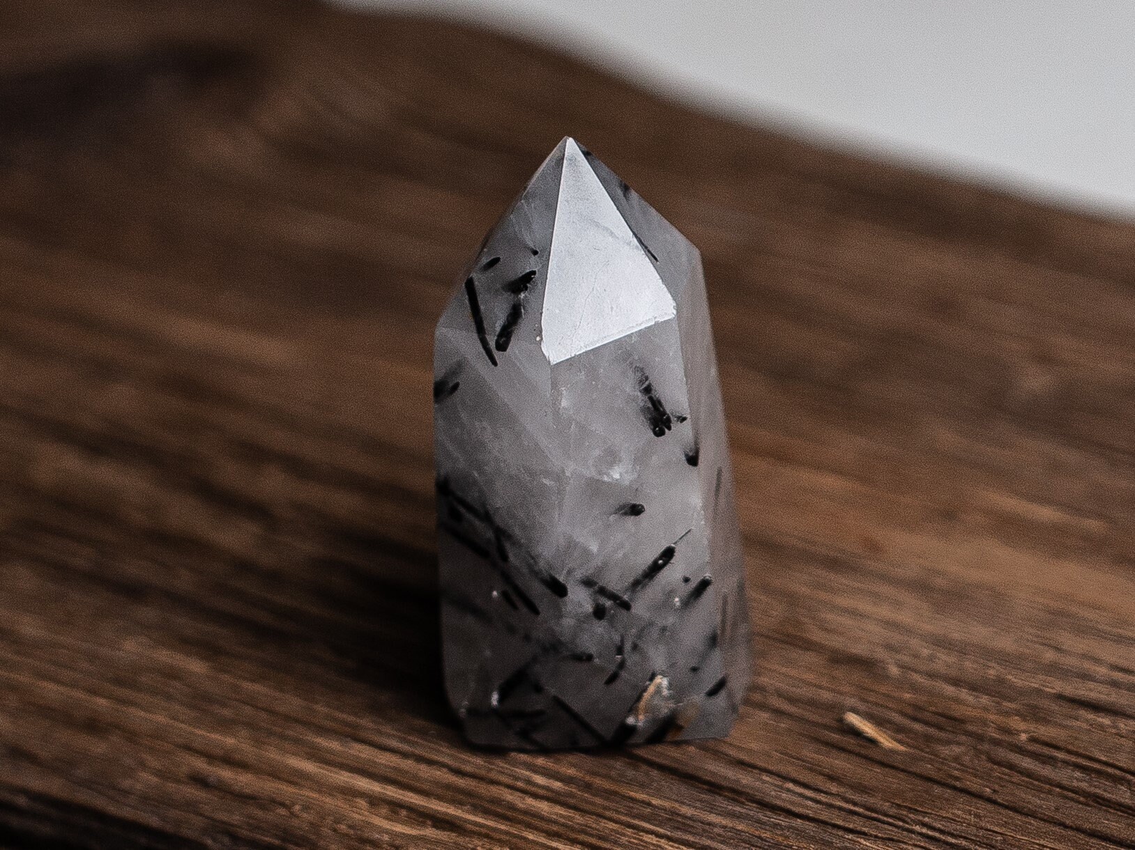 2.8 Tourmalated Quartz Point Natural Sparkling Black | Etsy