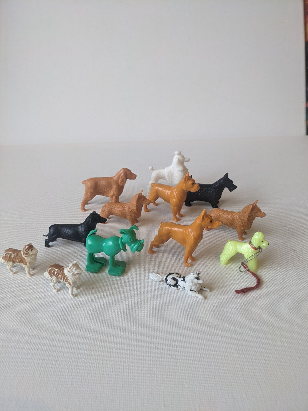 SALE Vintage Bundle Toy Dogs Miniature Dogs Old Plastic Dogs Pluto ...