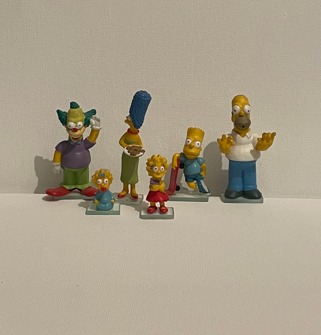 1997 Fox the Simpsons Miniature Figurines 6 Figurine Bundle Bart ...