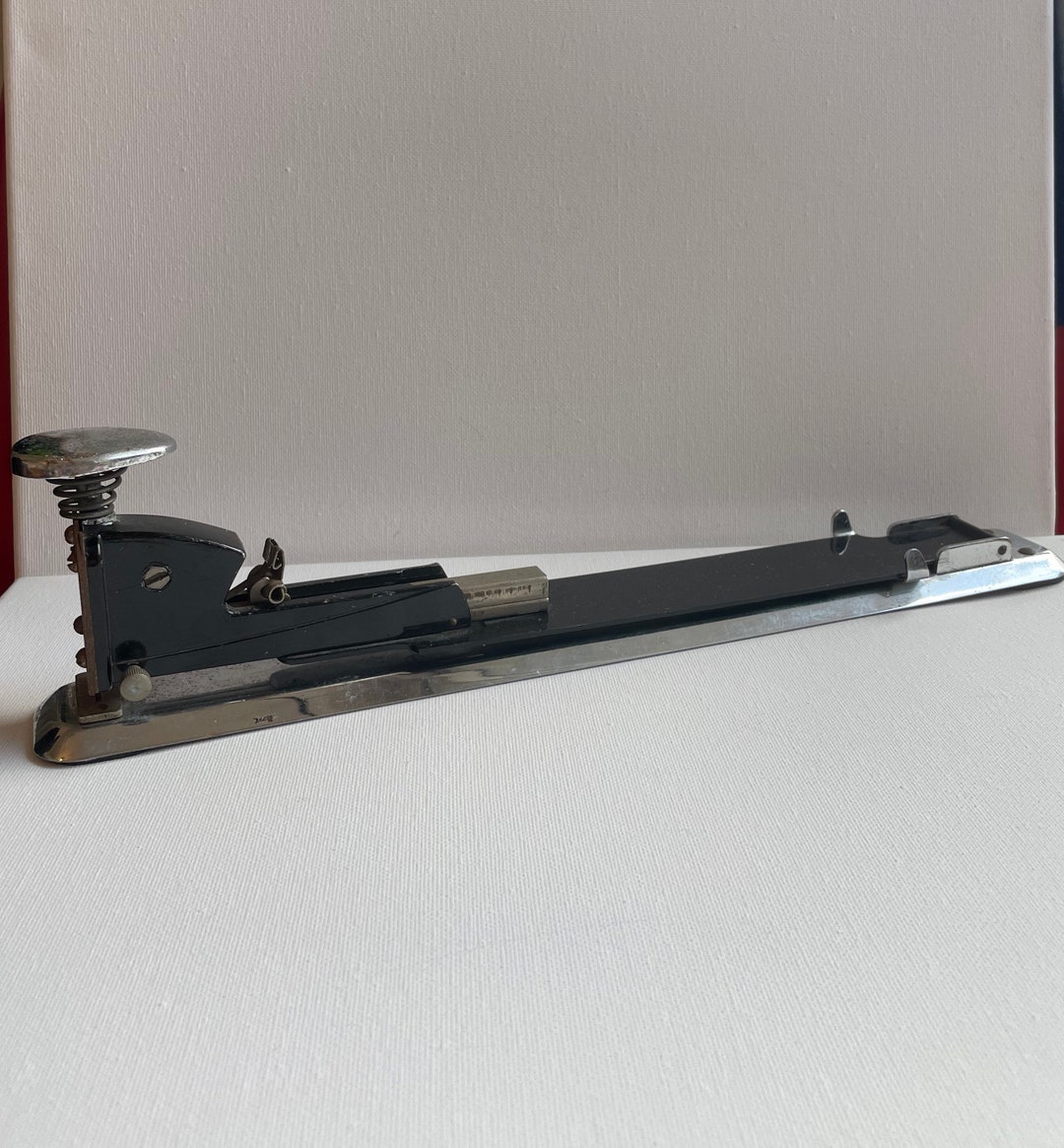 Vintage Extra Long Stapler Black and Silver Tone Suoer Rare Highly ...
