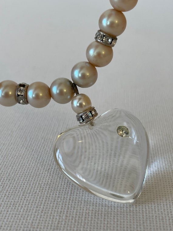 SALE Antique lucite heart necklace costume jewellery … - Gem