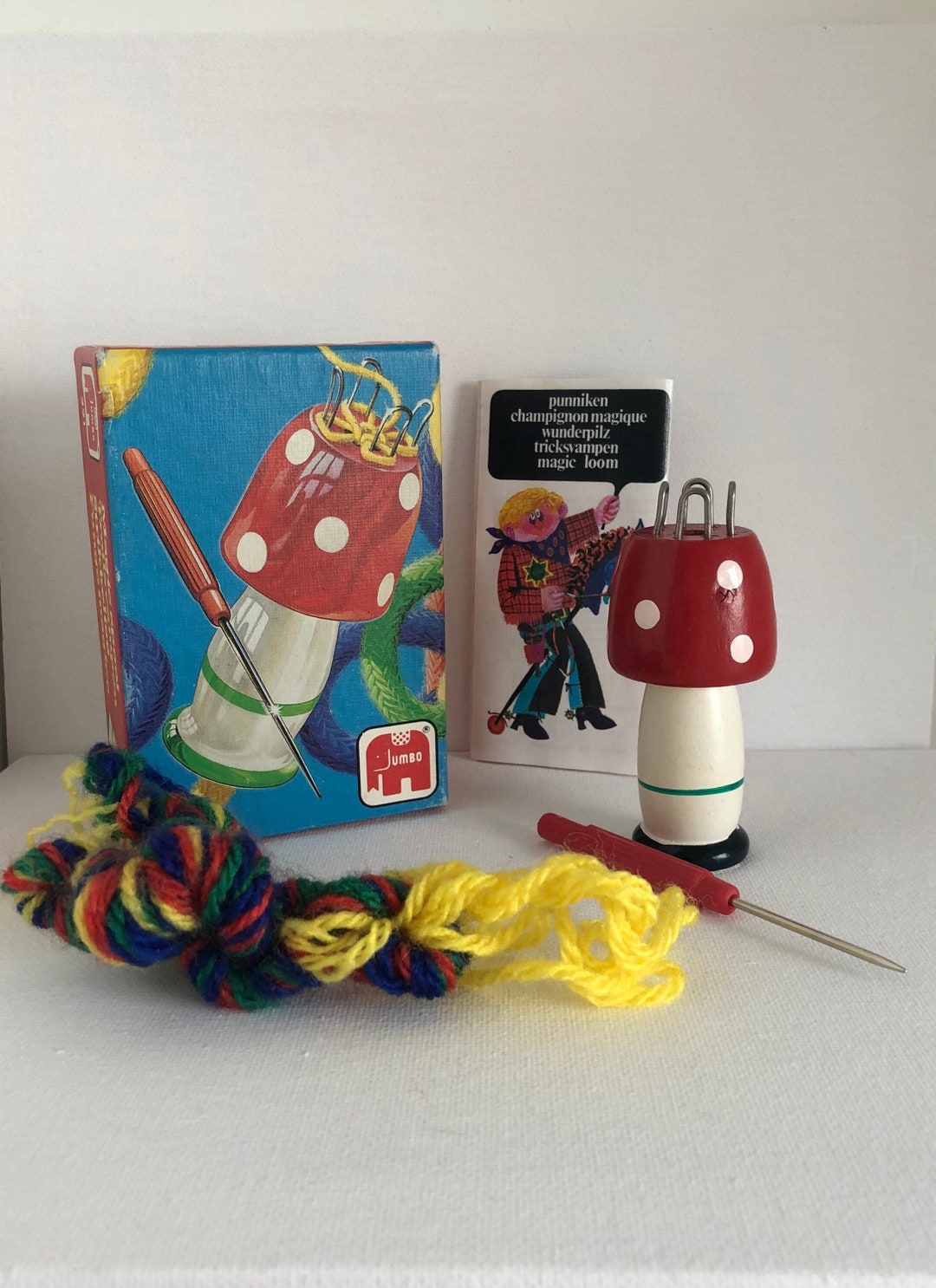 1984 Jumbo Magic Spool Mushroom Boxed Craft Kit With Plastic - Etsy