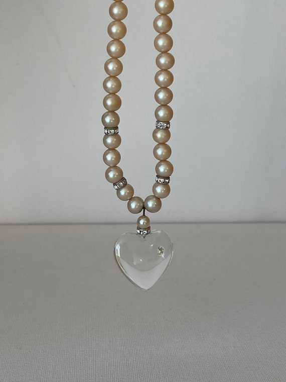 SALE Antique lucite heart necklace costume jewellery … - Gem