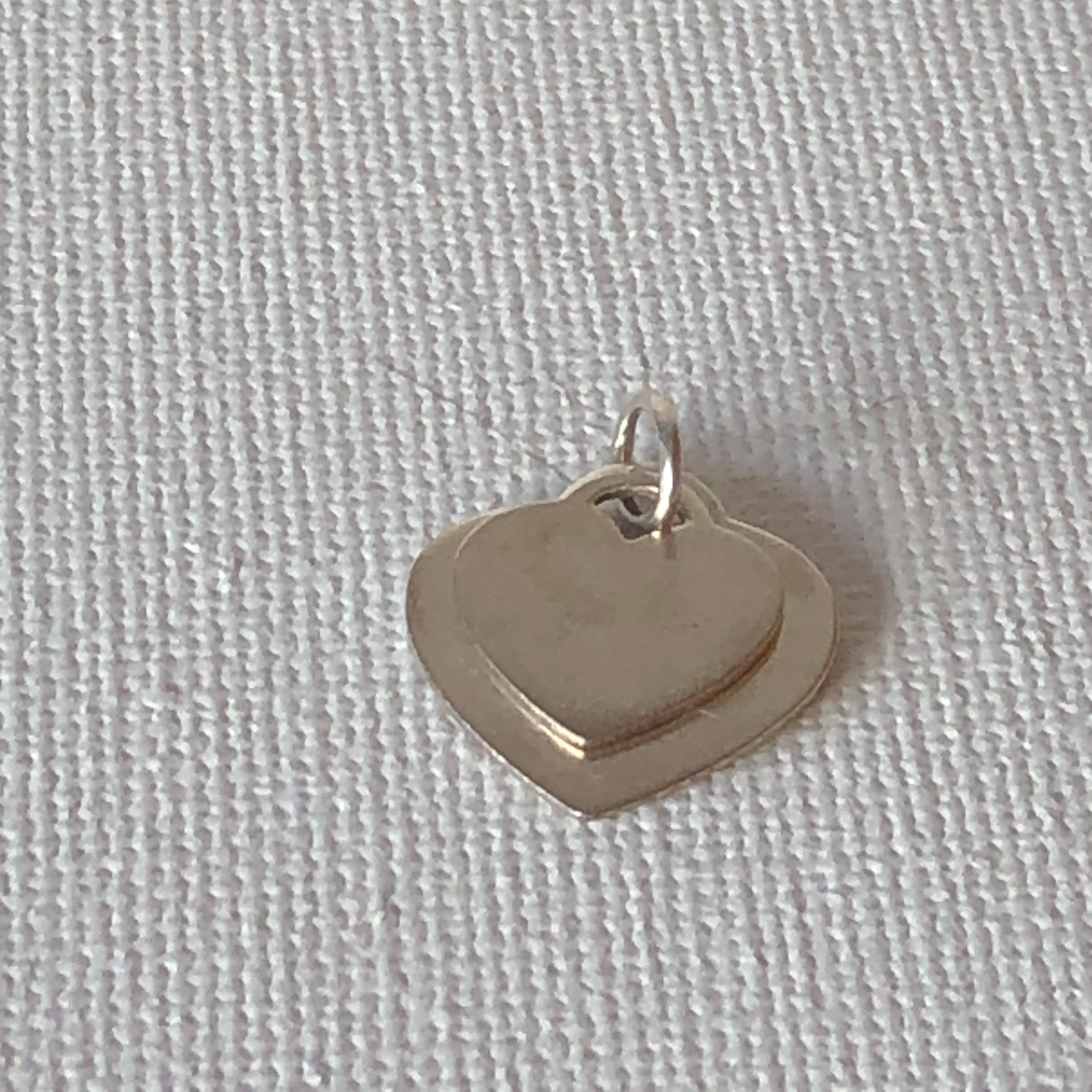 Vintage Sterling Silver Jointed Heart Pendant Miniature Silver Hearts ...