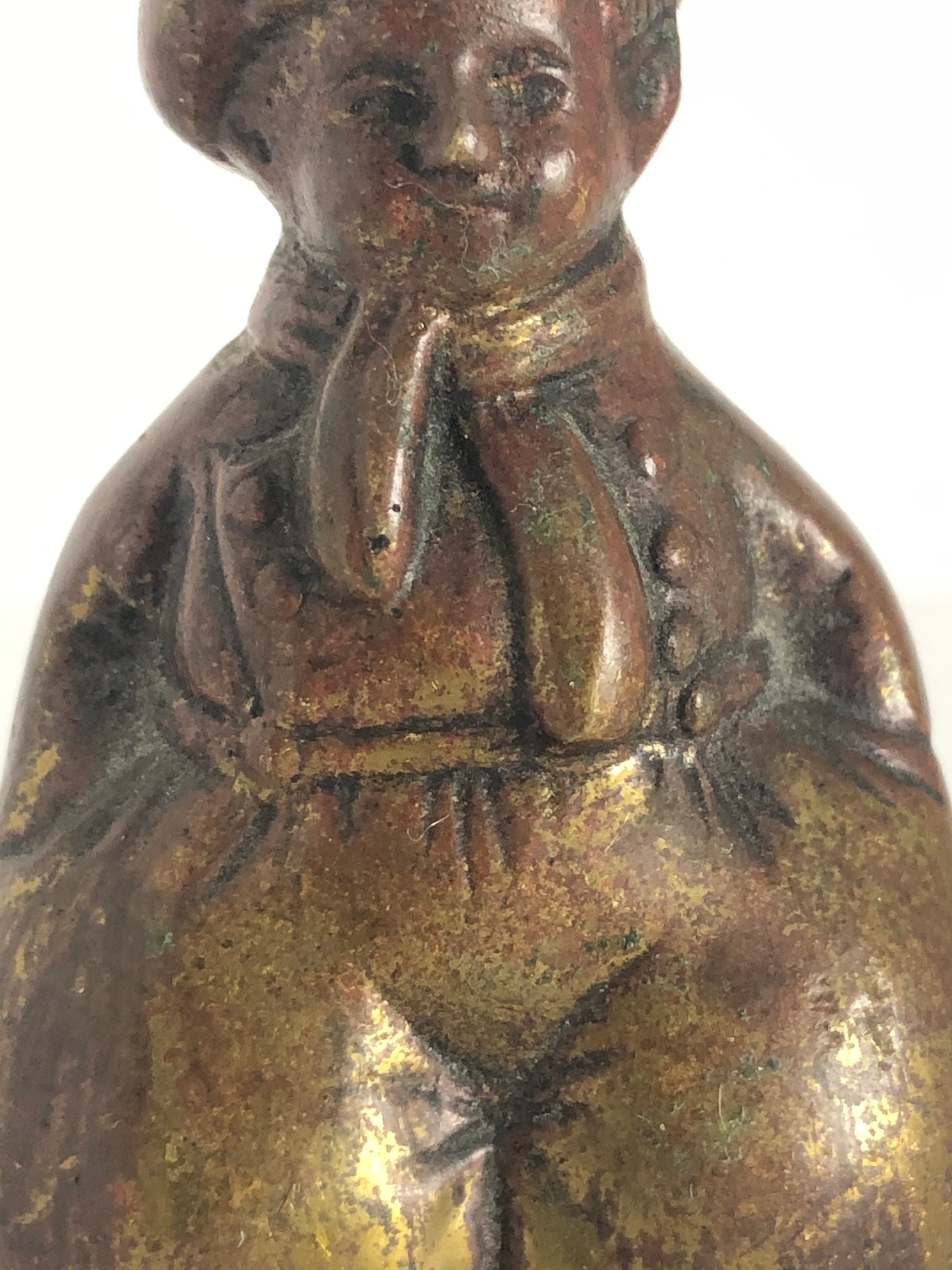 Vintage little boy Bell miniature heavy brass bell marked | Etsy