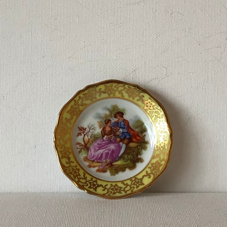 Vintage Miniature Limoges Plate French Ornate Collectible Rare - Etsy India