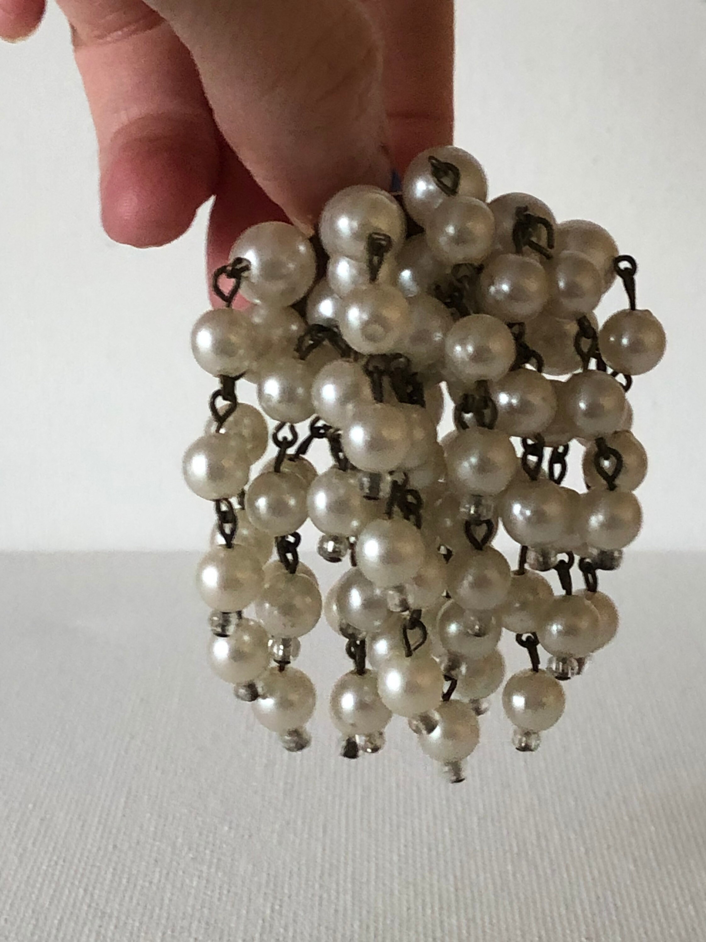 Vintage Dangly Glam Brooch Pin Long Dangly Faux Pearls. Center - Etsy