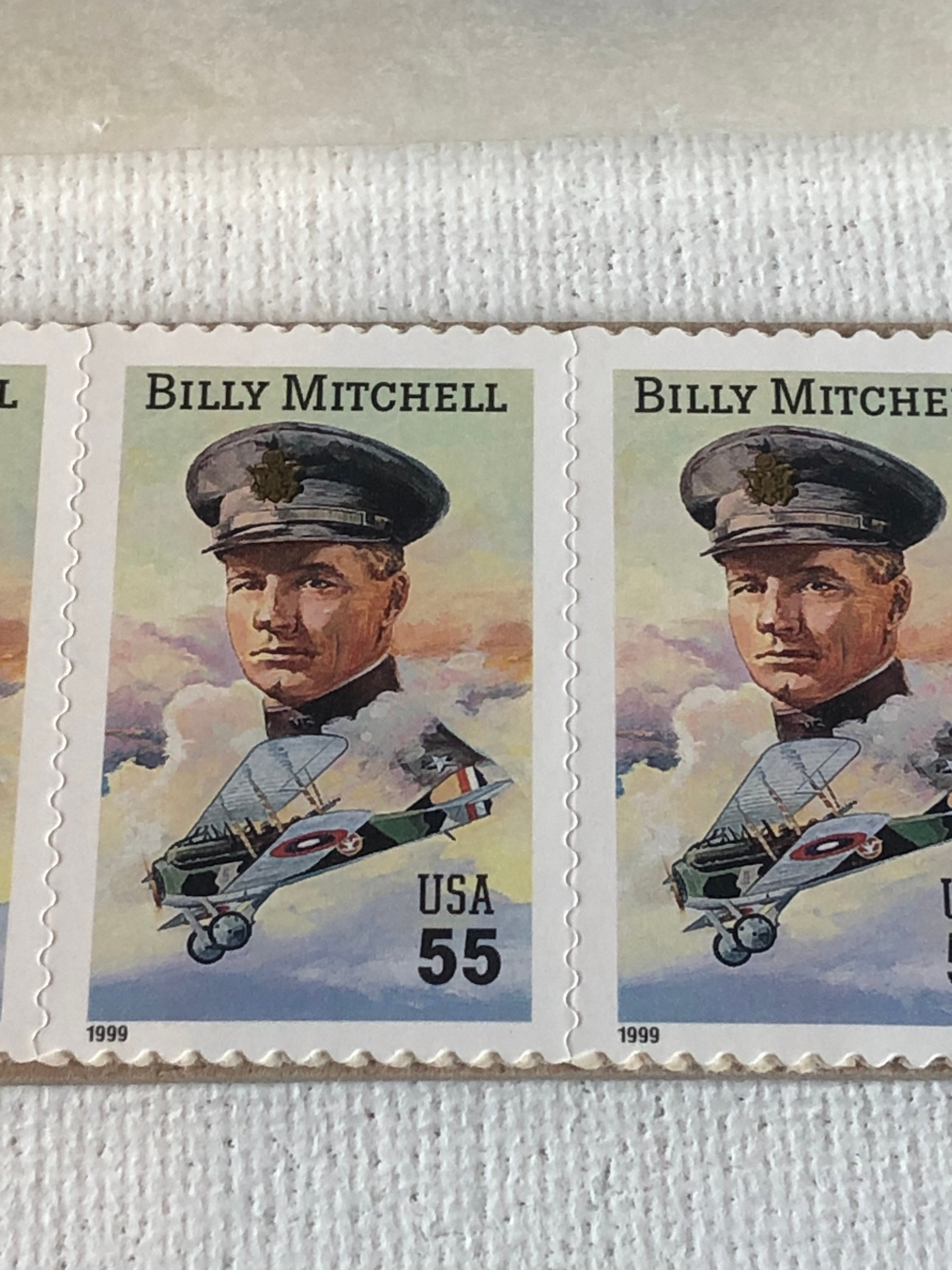 Vintage USA Billy Mitchell postage stamps 55 cent General | Etsy