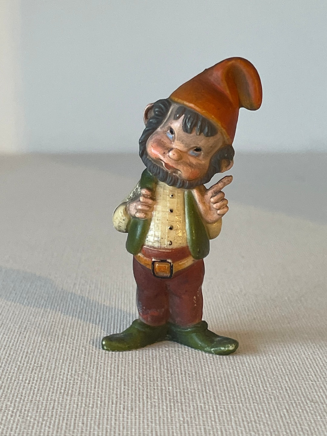 Vintage Dwarf Figurine Old Plastic Stamped Hong Kong Collectible Rare ...