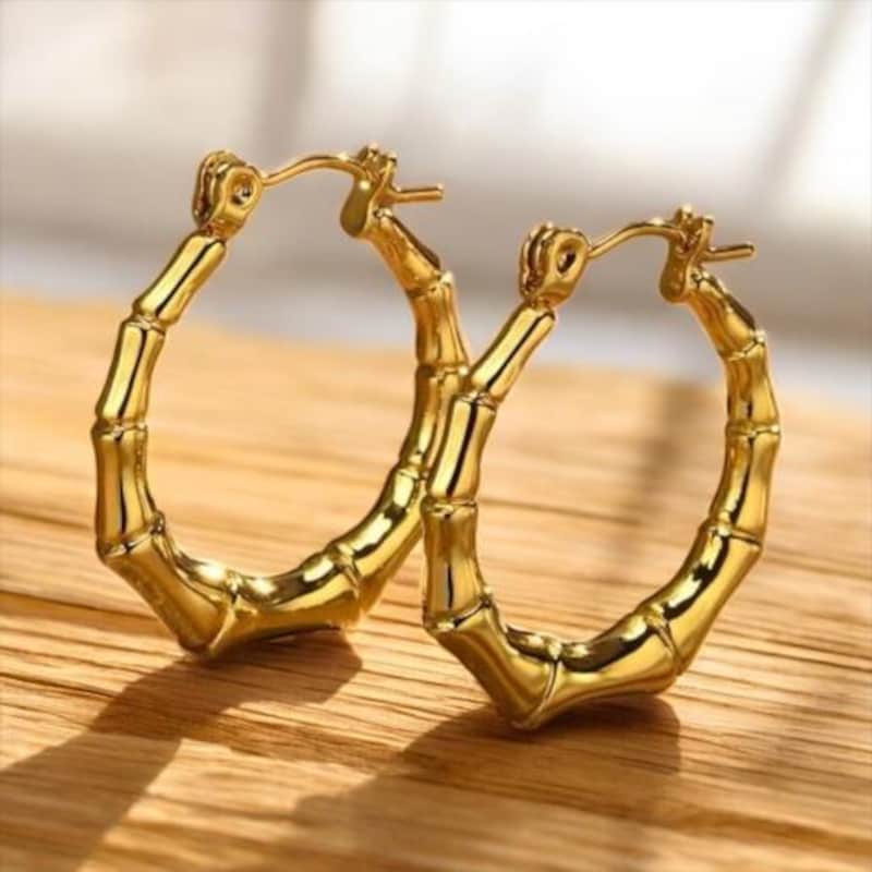 Bamboo Earrings - Etsy