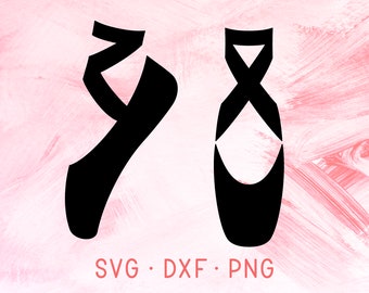 Pointe shoe svg | Etsy