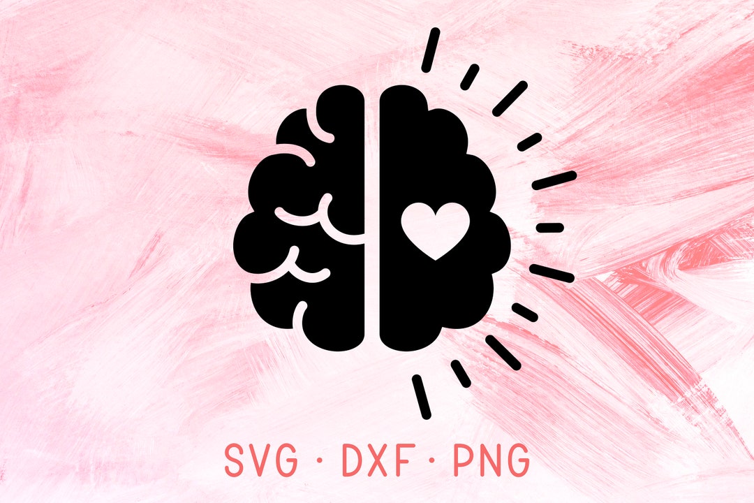 Creative Mind Brain Power SVG DXF PNG Files for Cricut, Human Brain ...