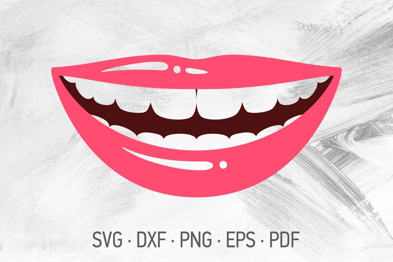 Lips With Teeth SVG Files For Cricut Toothy Smile Glossy | Etsy