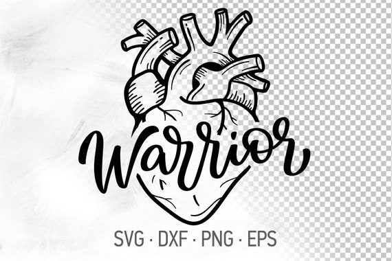 Heart Warrior SVG Files for Cricut CHD Awareness SVG Moden | Etsy