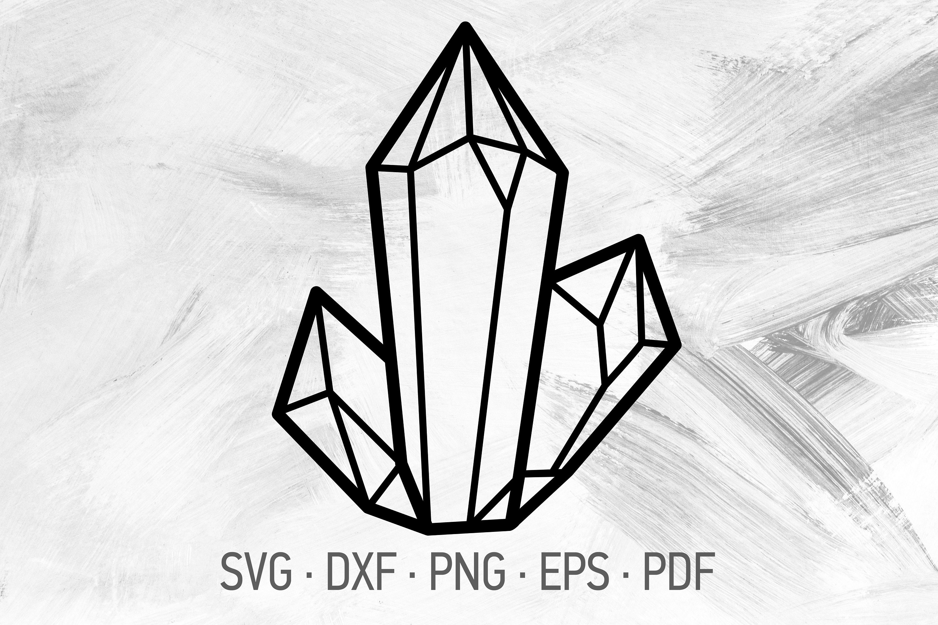 Crystal SVG Cricut Cut Files Raw Crystal Diamond Design Cute | Etsy