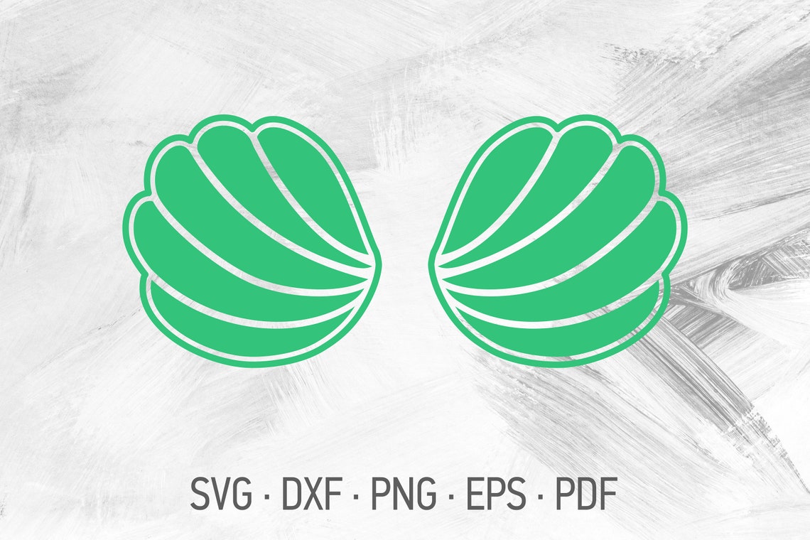 Sea Shells Bra SVG Files for Cricut, Mermaid Costume Design, Baby Girl ...